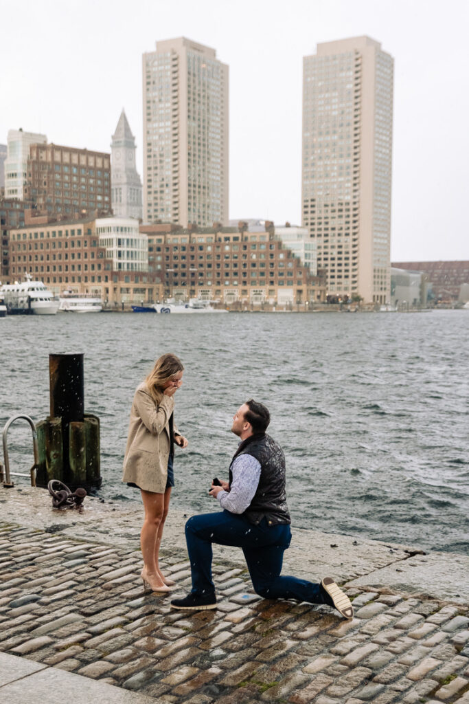 Rainy Boston Seaport Proposal - Whiting Photography